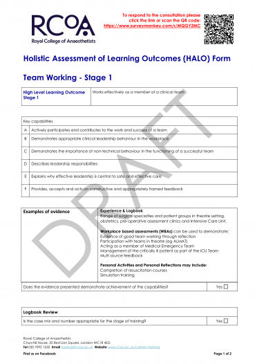 2021 Curriculum Assessment consultation | The Royal College of ...