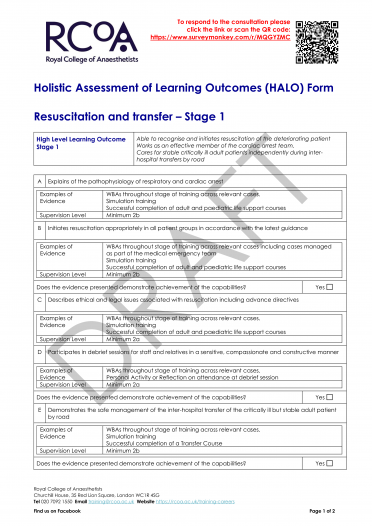 2021 Curriculum Assessment consultation | The Royal College of ...